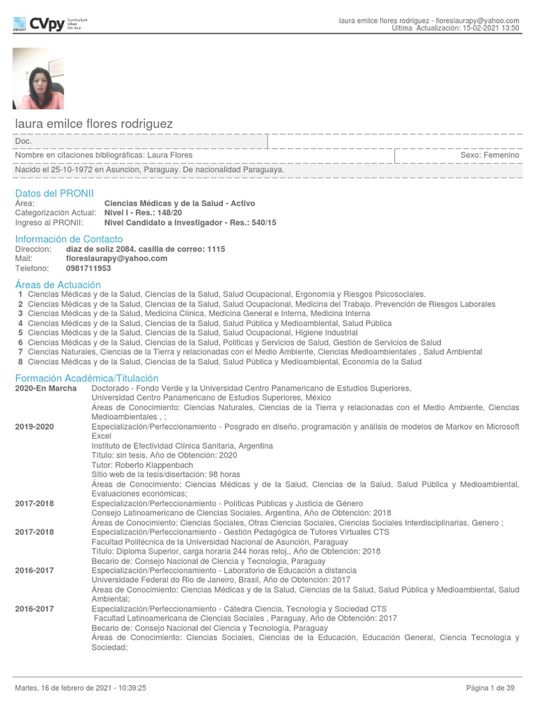 1684421-Laura Emilce-Flores Rodriguez | PDF | Medicina | Seguridad y ...