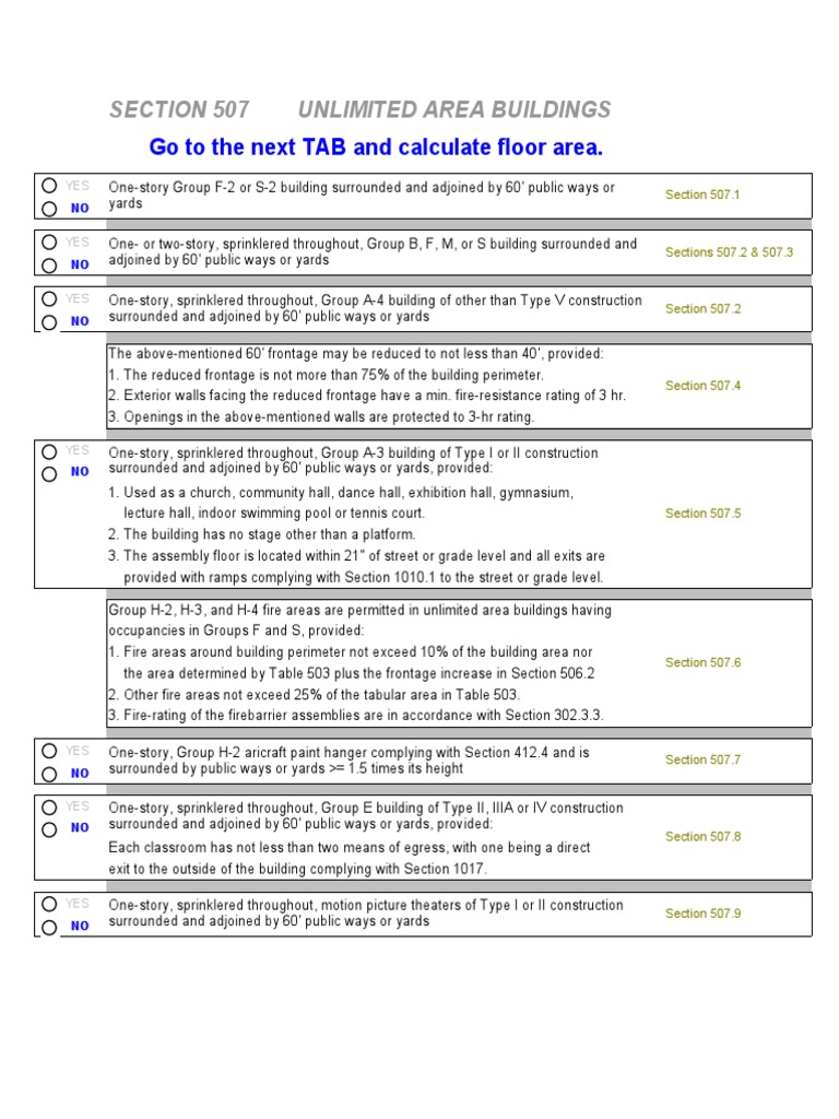 2003 IBC Allowable Floor Area Check From Forum Engineer Web Site | PDF ...