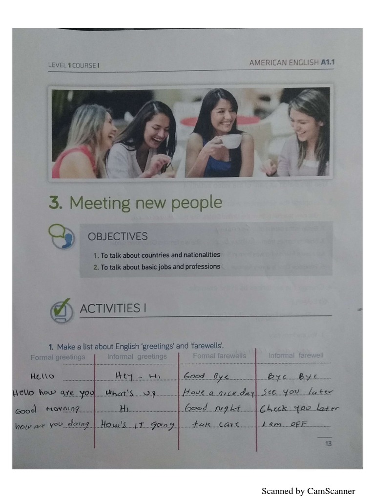 Unit 3 - Activity 5 - Meeting New People | PDF