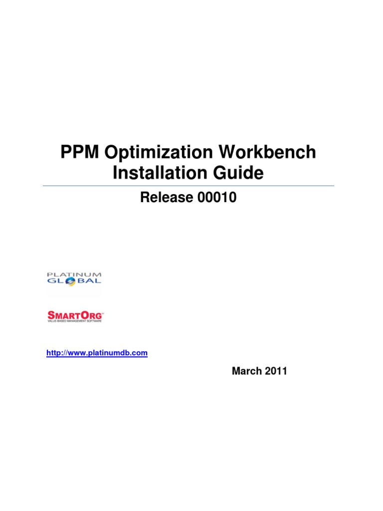 PPM Optimization Workbench 00010 Installation Guide | PDF | Installation (Computer Programs ...