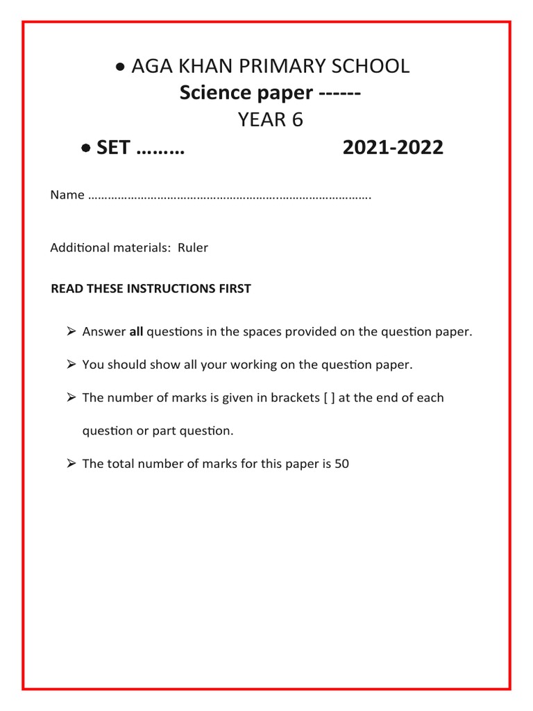 2021 - Science Test - Online Test | PDF | Filtration | Solubility