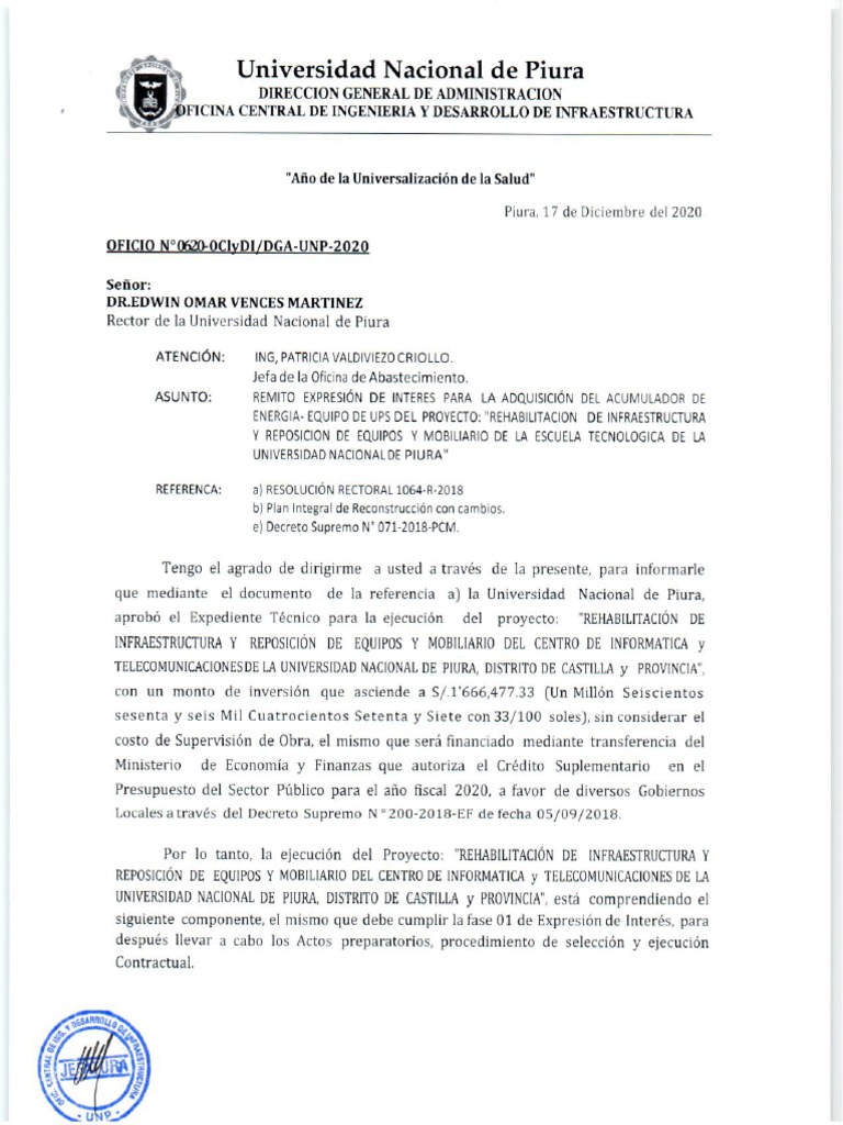 Expresion de Interes Ups | PDF