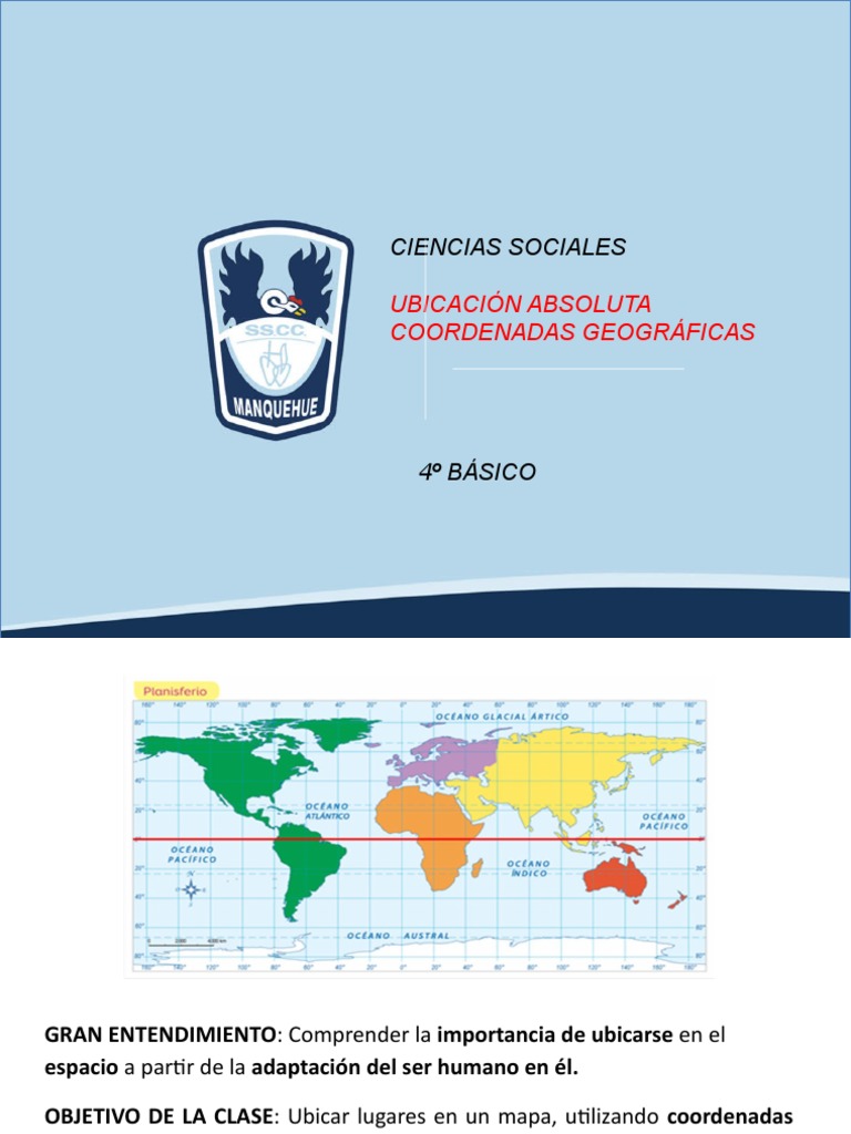 Coordenadas y Ubicación Absoluta 4º | PDF | Cartografía | Geografía