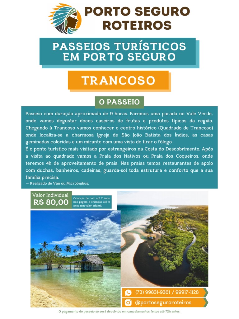 Passeios Turísticos em Porto Seguro | PDF | Mergulho submarino | Porto