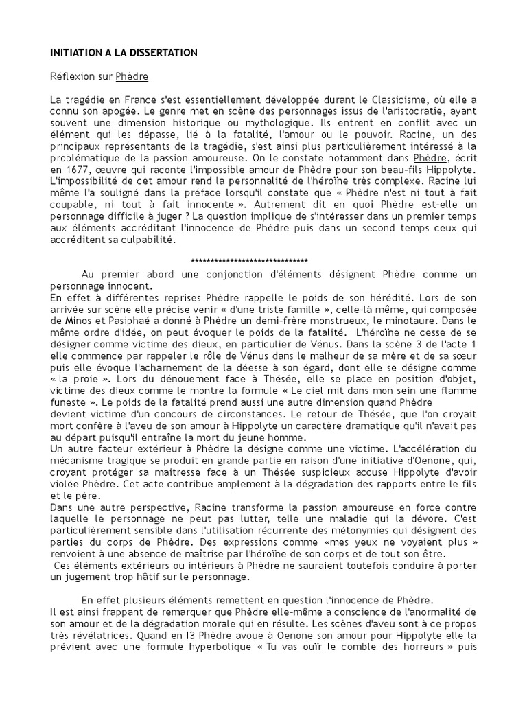 Complexité du personnage de Phèdre | PDF