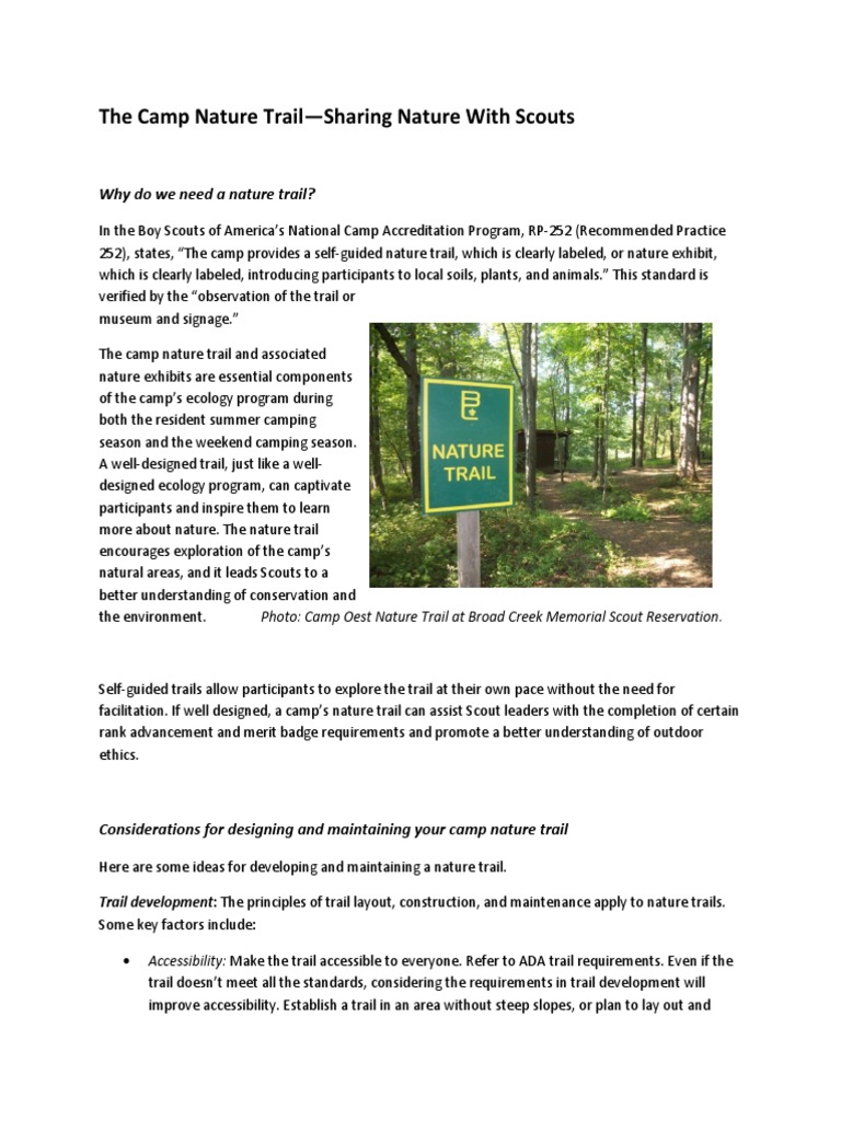 The Camp Nature Trail | PDF | Trail | Scouting