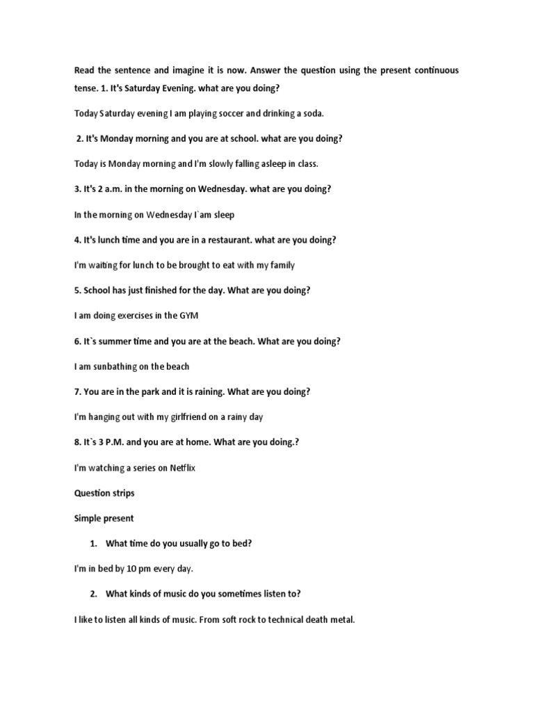 Read The Sentence and Imagine It Is Now | PDF | Language Arts & Discipline