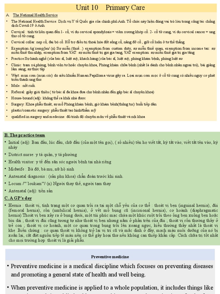 Unit 10 Primary Care | PDF