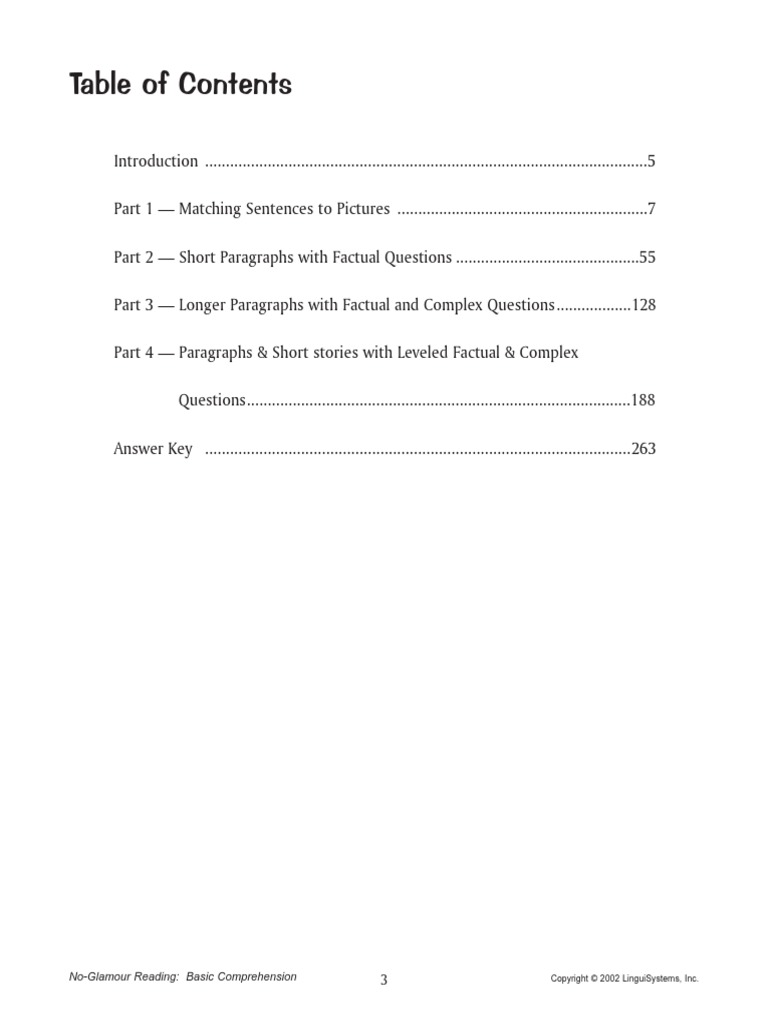 No-Glamour Reading: Basic Comprehension | PDF