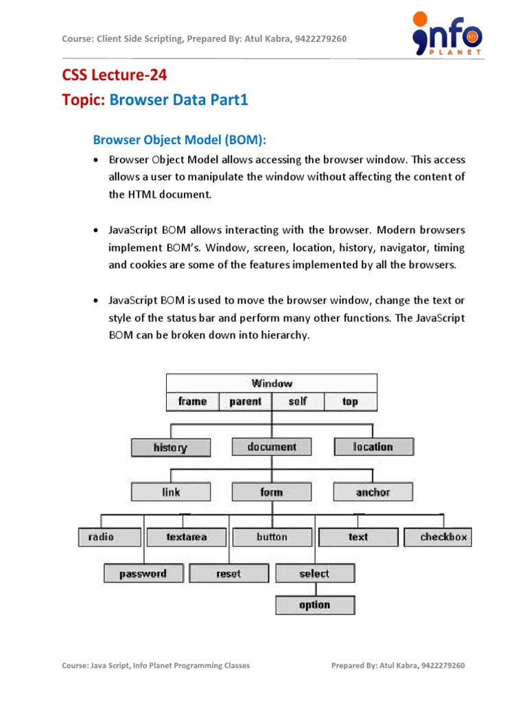 CSS Lec-24 Browser Data Part1.Da32c59 | PDF | Document Object Model ...