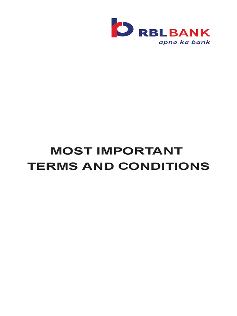 RBL Mitc Final | PDF | Credit Card | Payments