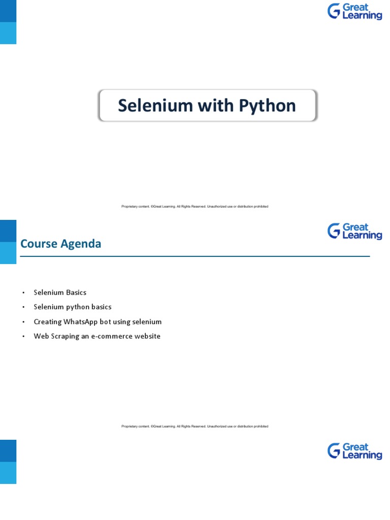 Selenium With Python | PDF | Selenium (Software) | Software Engineering