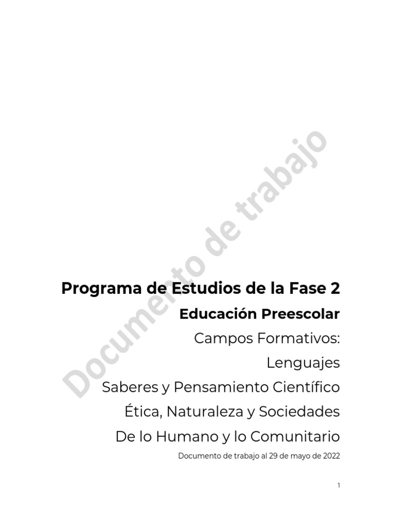 Fase 2 Educacion Preescolar | PDF | Aprendizaje | Educación de la primera infancia