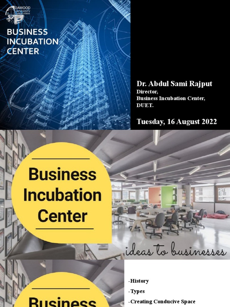Business Incubation Center | PDF | Venture Capital | Corporate Finance