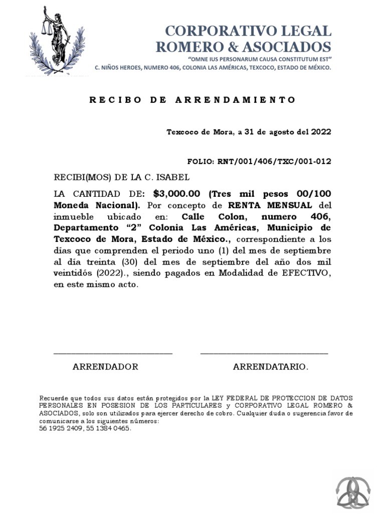 Recibo de Renta | PDF