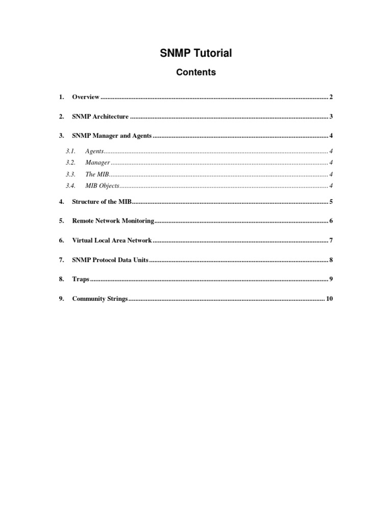 Manual - SNMP - Tutorial | PDF