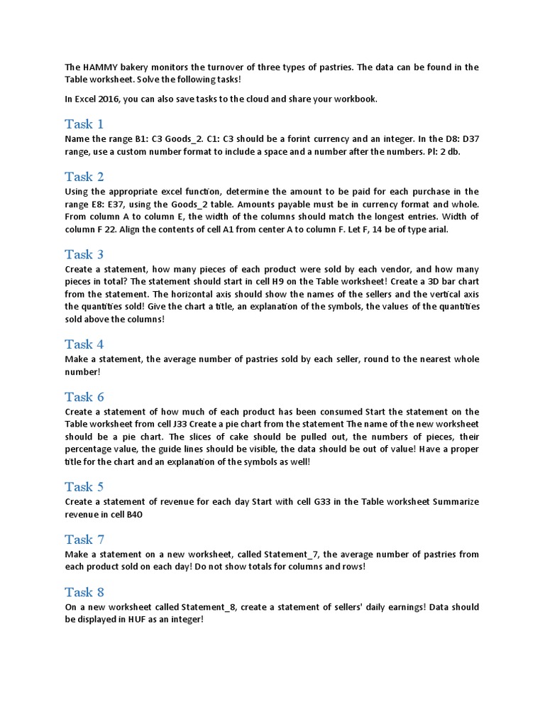 031 2 Task | PDF | Worksheet | Chart