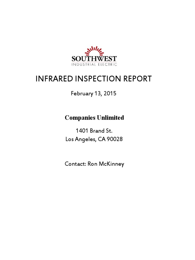 Example Infrared Inspection Report | PDF | Fuse (Electrical) | Infrared