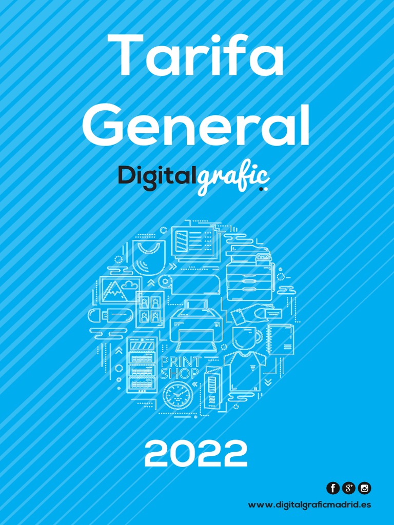 Tarifa General | PDF | Diseño de comunicacion | Impresión