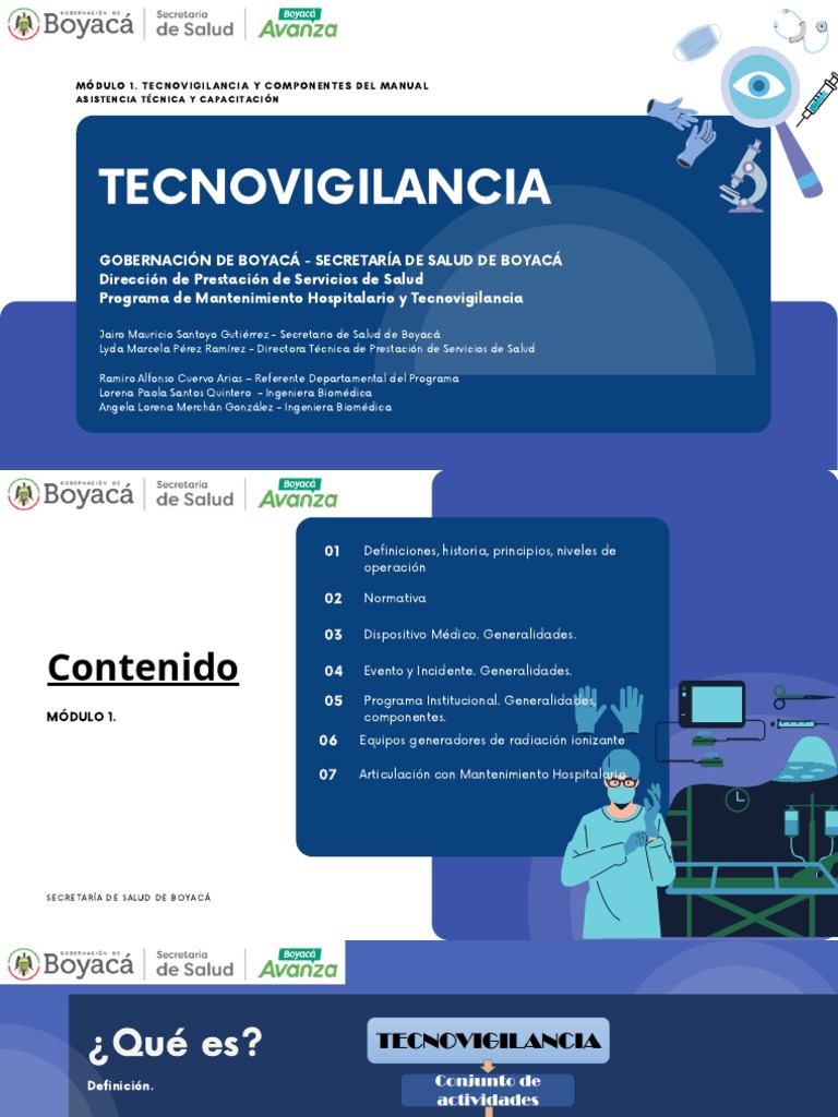 Capacitación Modulo 1 Tecnovigilancia Y Componentes Manual Pdf