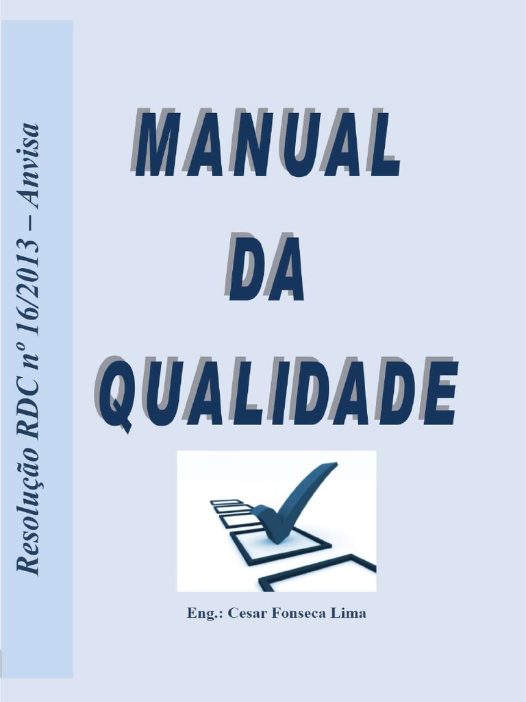 Manual Da Qualidade-Rdc 16-2013 | PDF