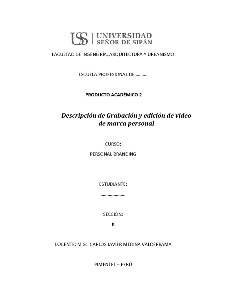 Modelo para La Presentacion PA2 Branding | PDF