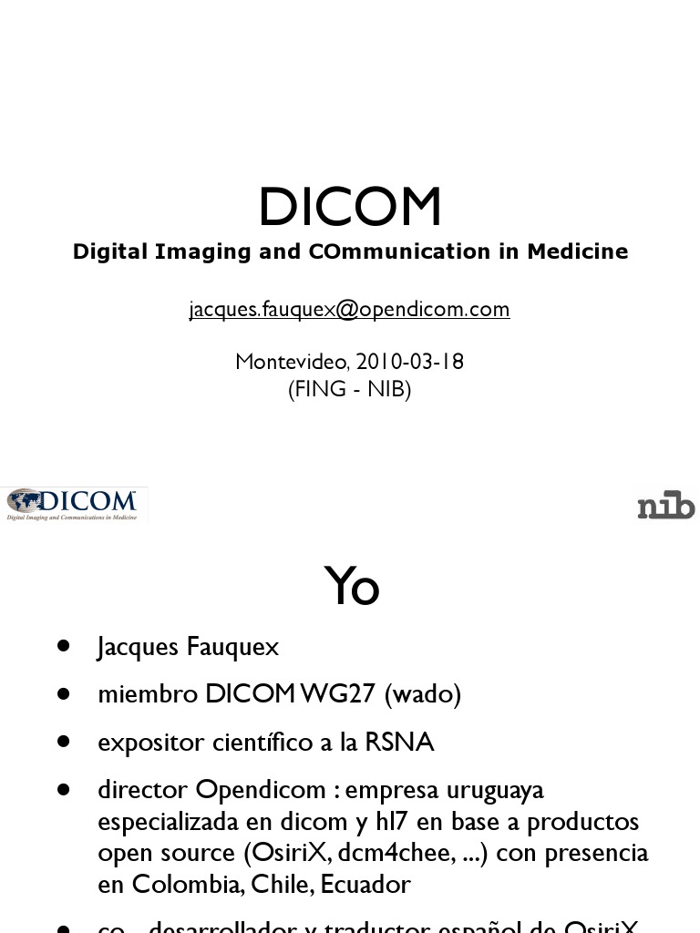 DICOM | PDF | Xml | Informática