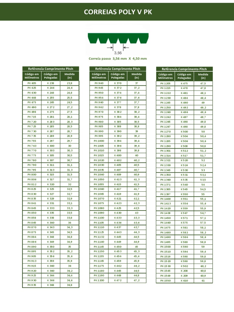 CORREIAS POLY V - PK Parte 1 | PDF