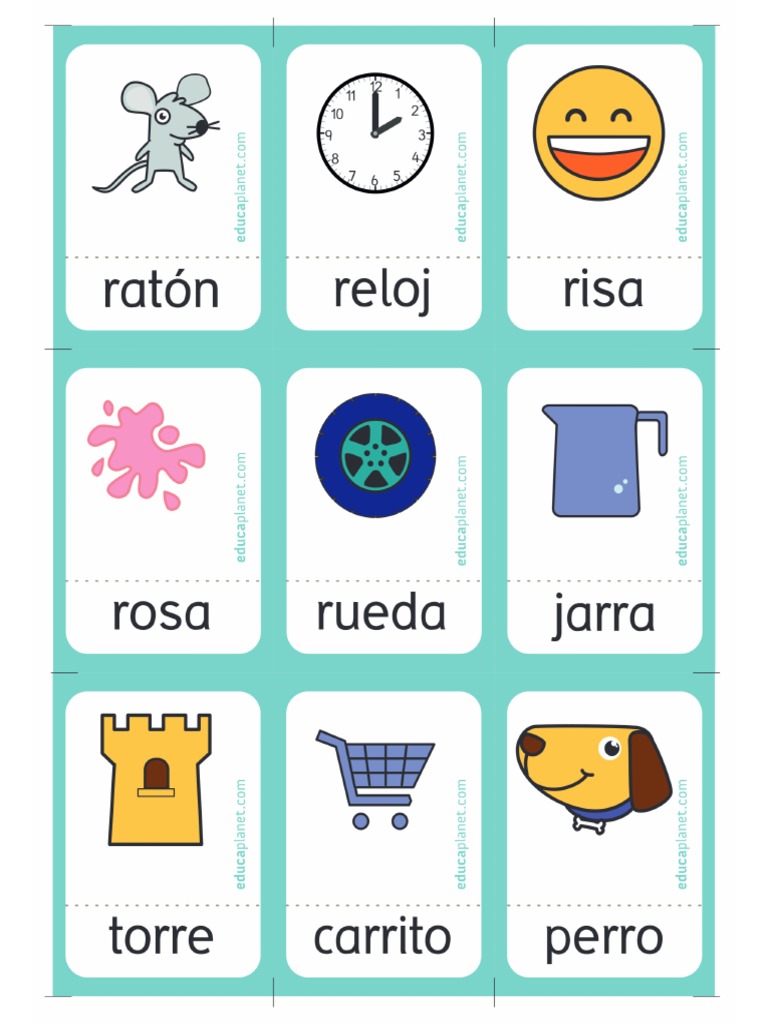 Puzles Palabras Letra R | PDF