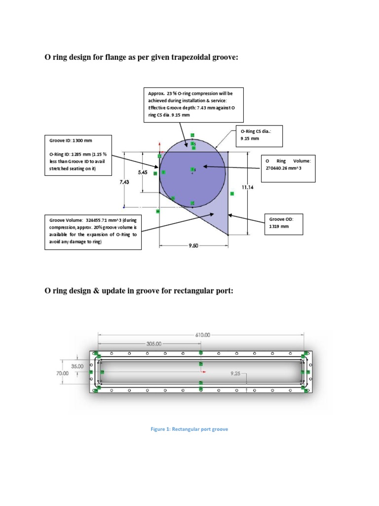 O Ring Design For Flange As Per Given Trapezoidal Groove | PDF ...