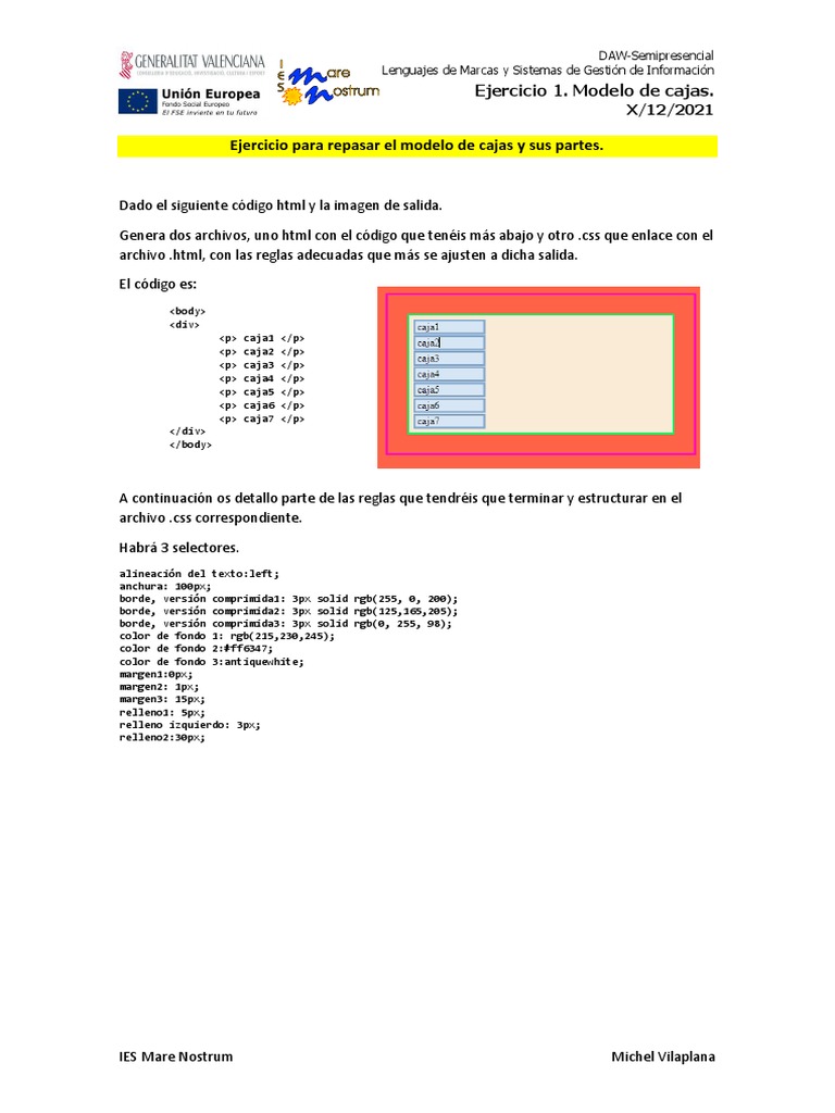 Semi Ejercicio1 Modelo de Cajas | PDF | Informática
