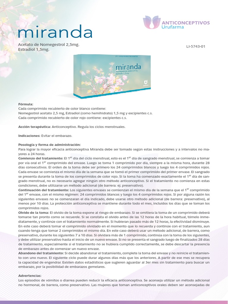 Aco-Miranda 62a0fcb2df2c6 | PDF | Control de la natalidad | Píldora ...