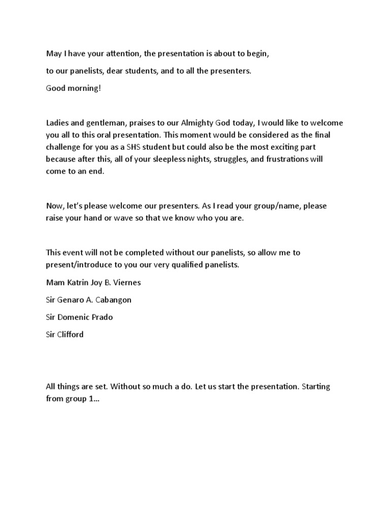 Oral Defense Script | PDF | Thesis