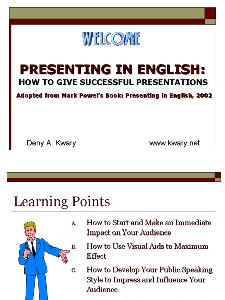 Successful English Presentation Tips | PDF | Public Speaking