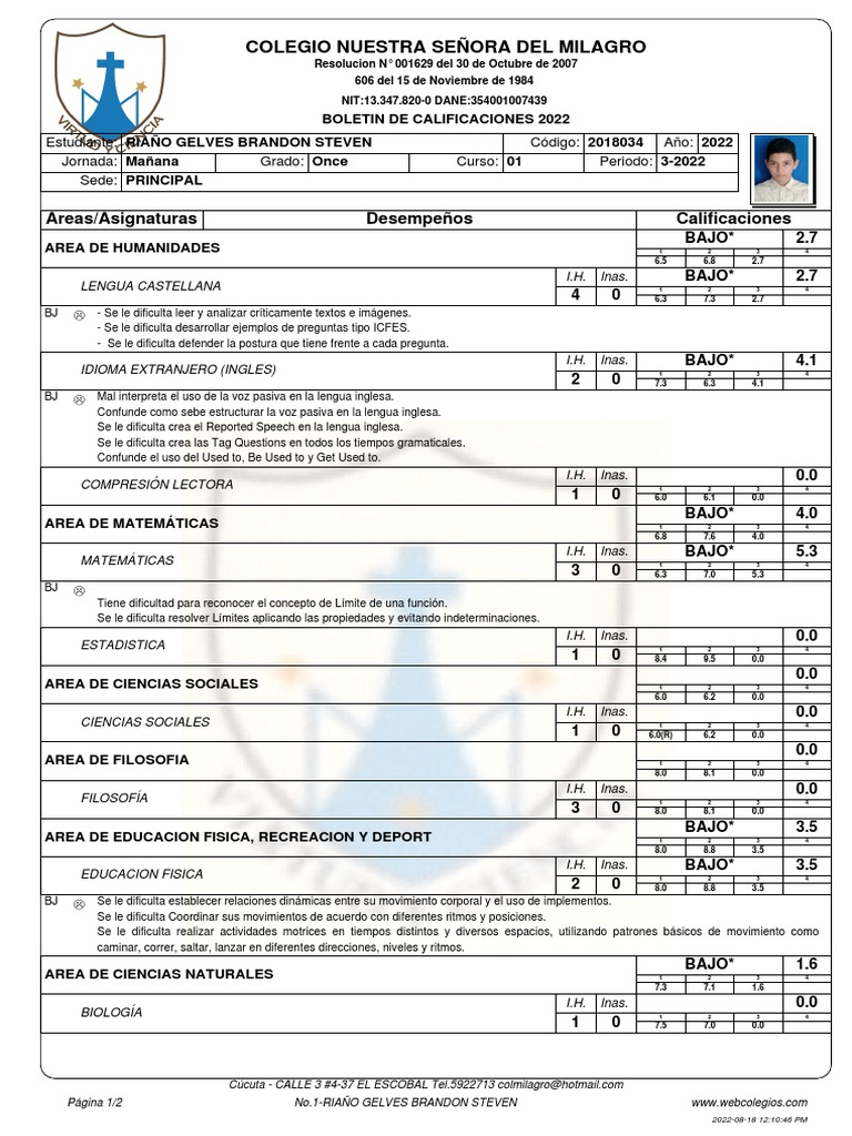 BoletinP3S01JMG1101 - RIAÑO GELVES BRANDON STEVEN | PDF | Science