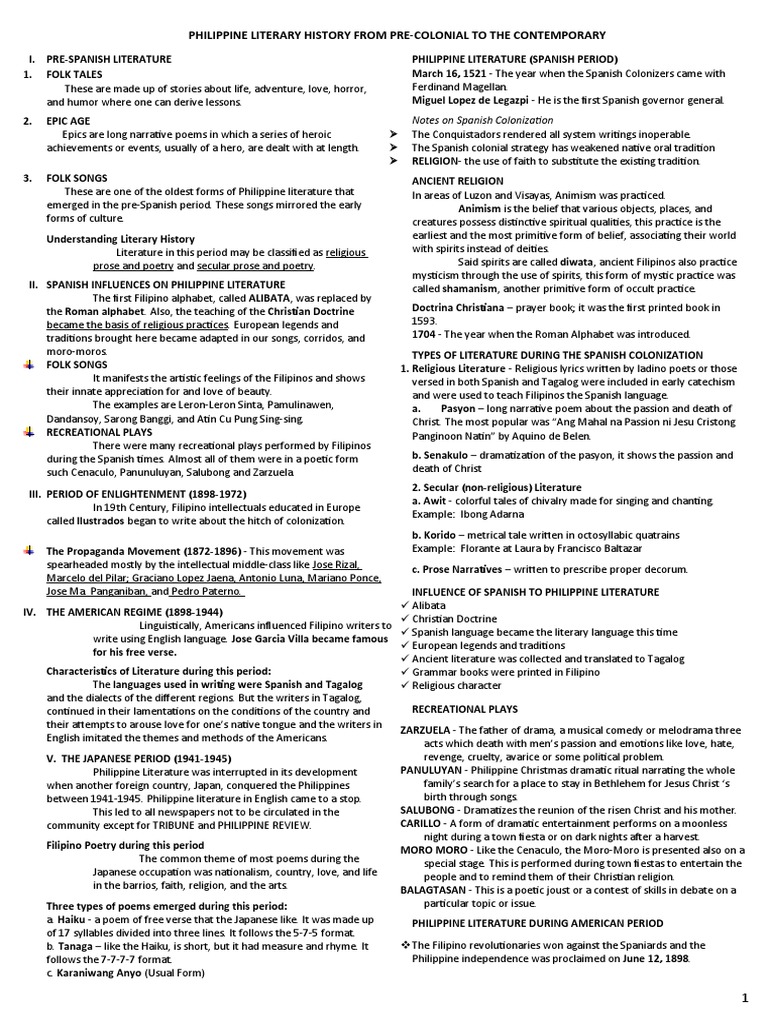 Pre-Colonial To American Period - HANDOUT | PDF | Philippines | Tagalog ...