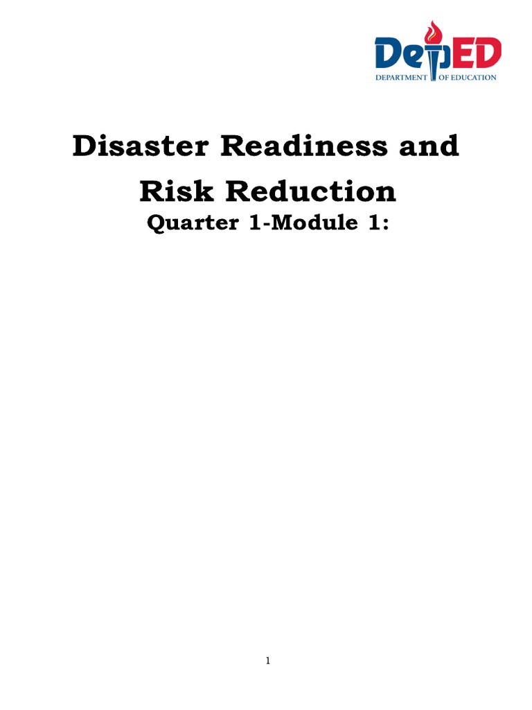 DRRR Q1 Module 1 | PDF | Hazards | Natural Disasters