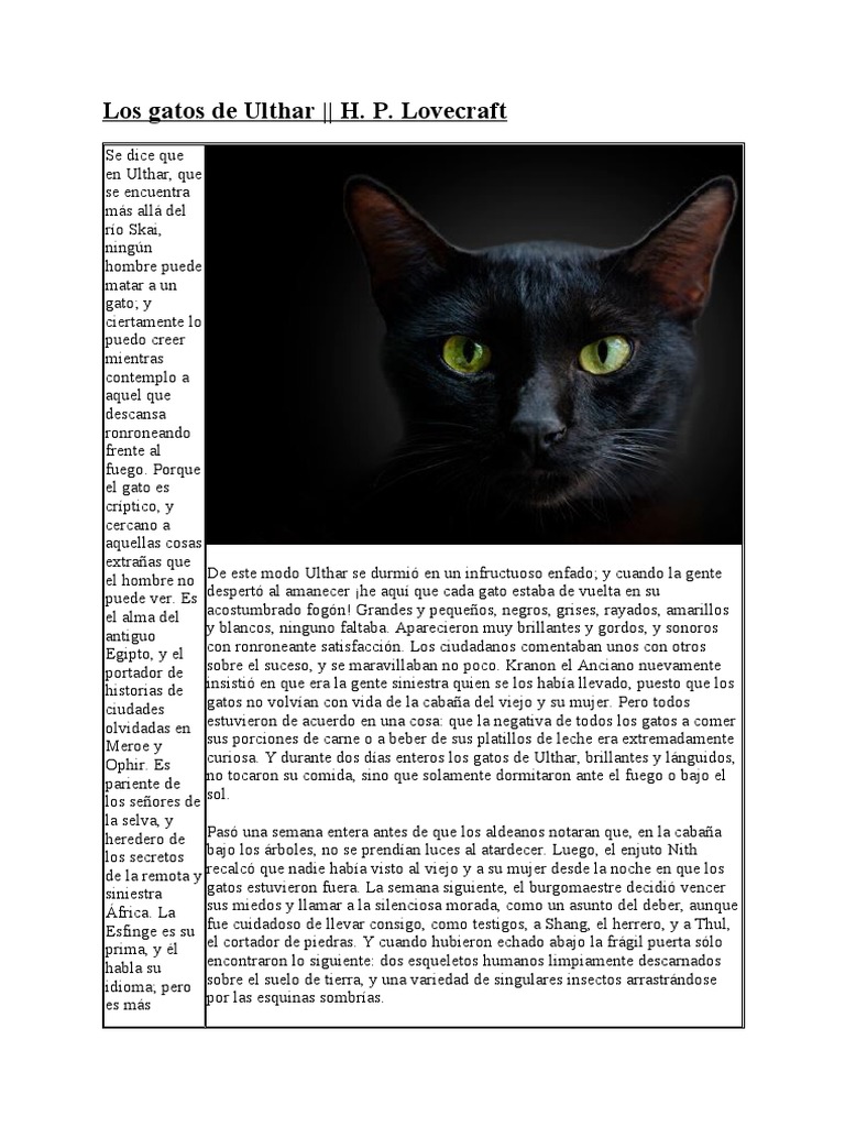 Los Gatos de Ulthar | PDF