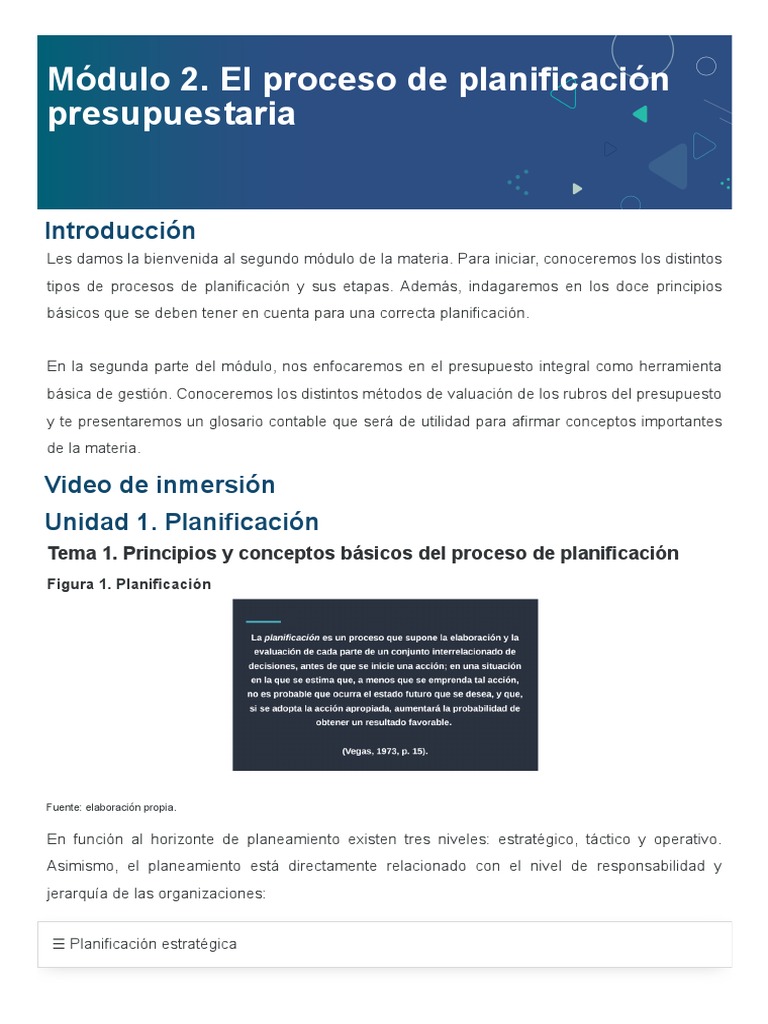 Modulo2 Gestion Presupuestaria | PDF | Presupuesto | Planificación