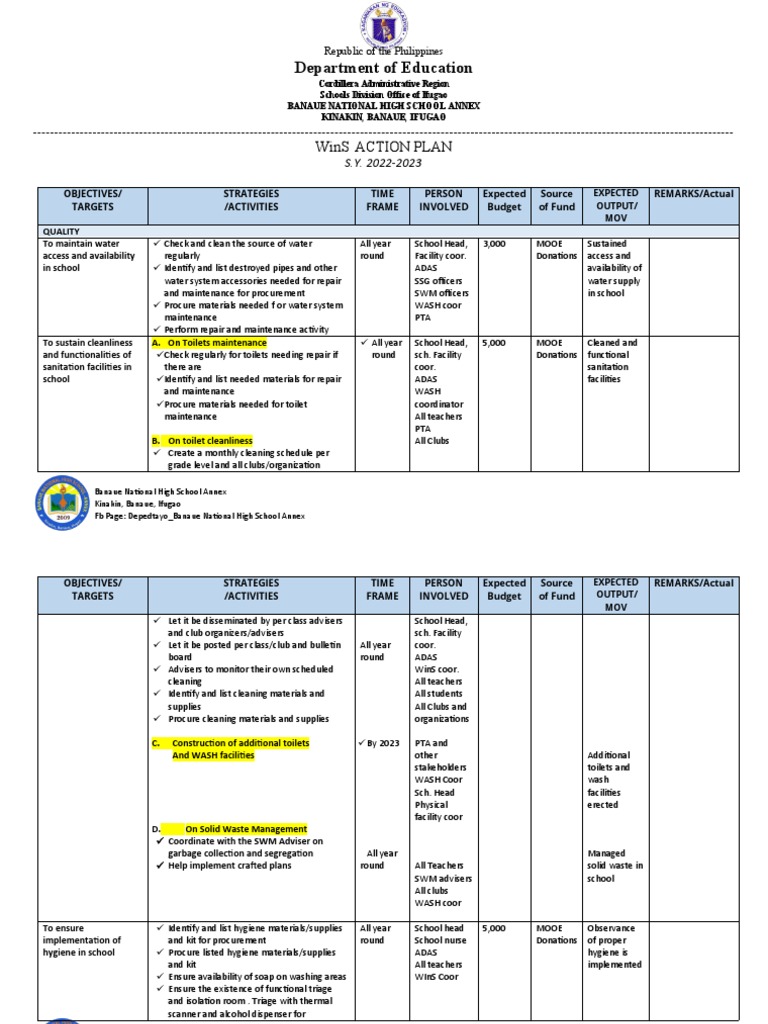 WASH Actionplan 22 | Download Free PDF | Wash | Hygiene