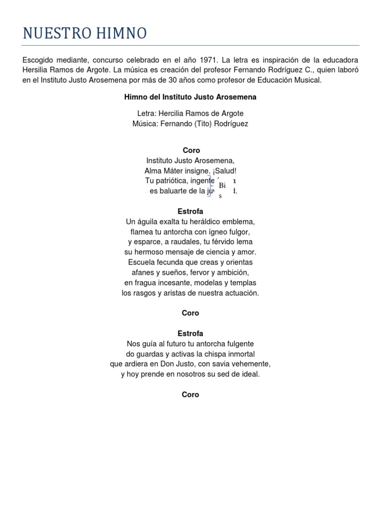 Nuestro Himno 1 | PDF