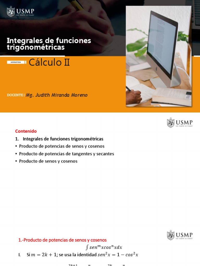 Tema 2 - Integrales de Func. Trigonom. | PDF | Funciones trigonométricas | Trigonometría