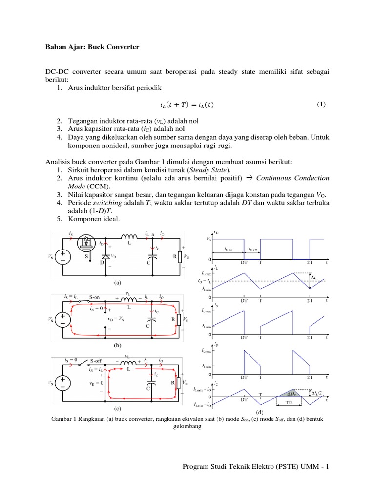Analisis Buck Converter DC-DC | PDF | Metode & Bahan Ajar | Sains ...