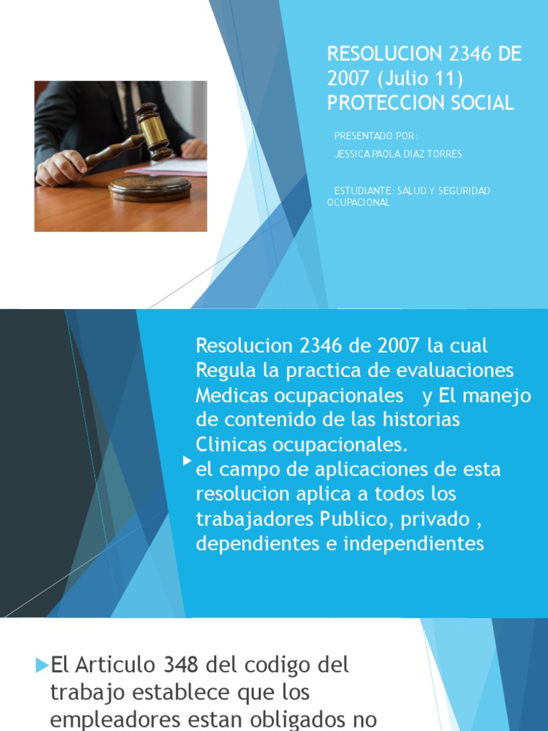 Resolucion 2346-2007 | PDF | Historial médico | Evaluación