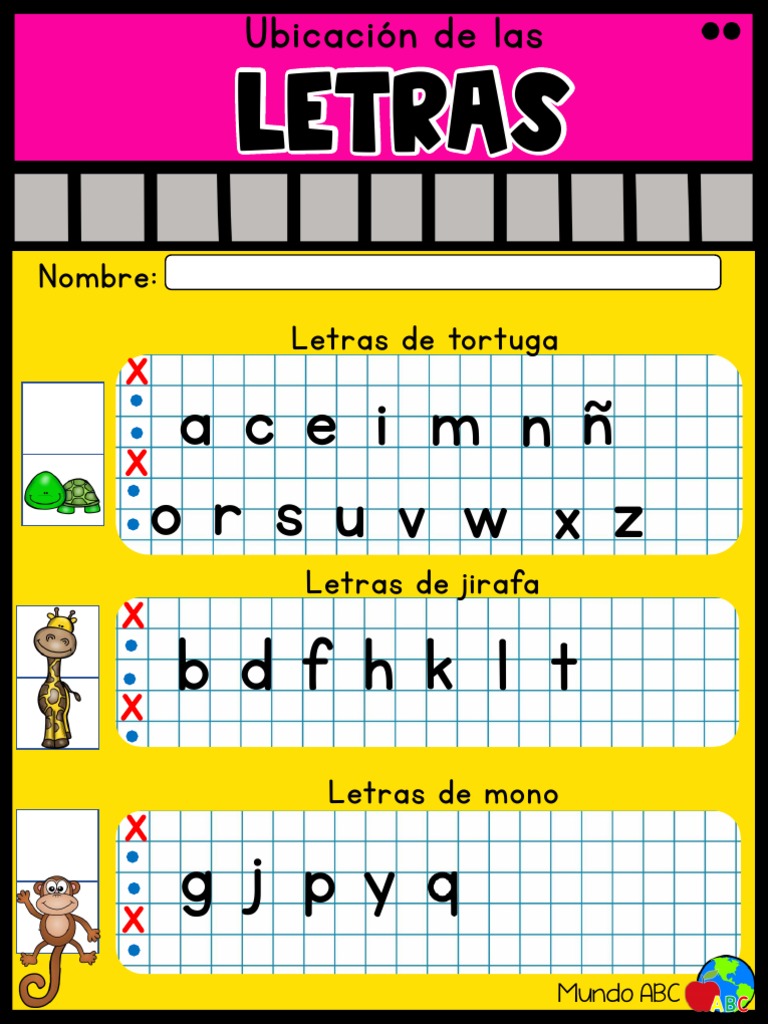 Ubicacion de Letras - Individual | PDF | Libros para adolescentes