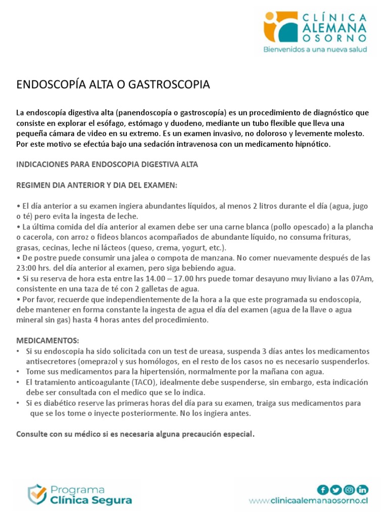 Endoscopía digestiva alta: Guía completa sobre el procedimiento ...