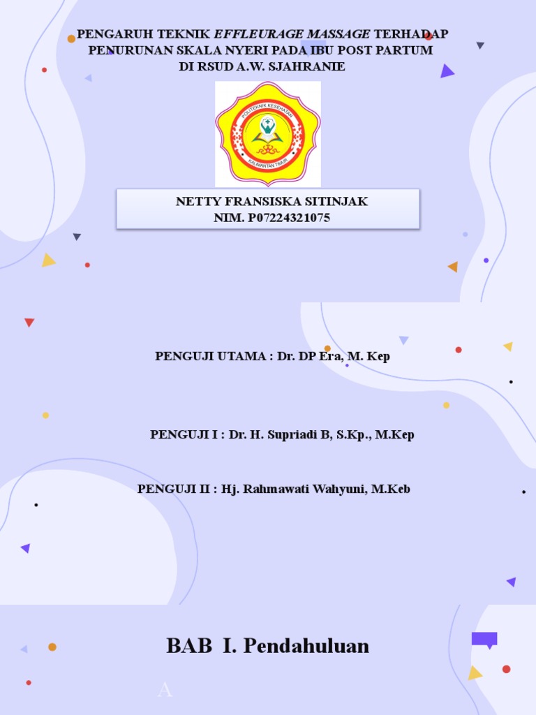 Effleurage Massage untuk Ibu Postpartum | PDF