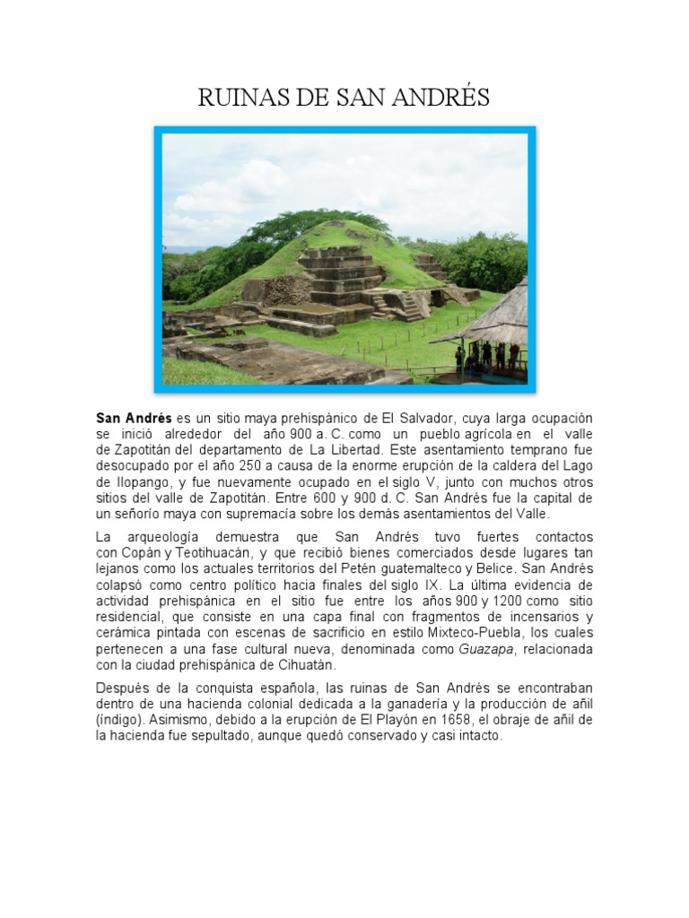 Ruinas de San Andrés | PDF | America latina | Arqueología
