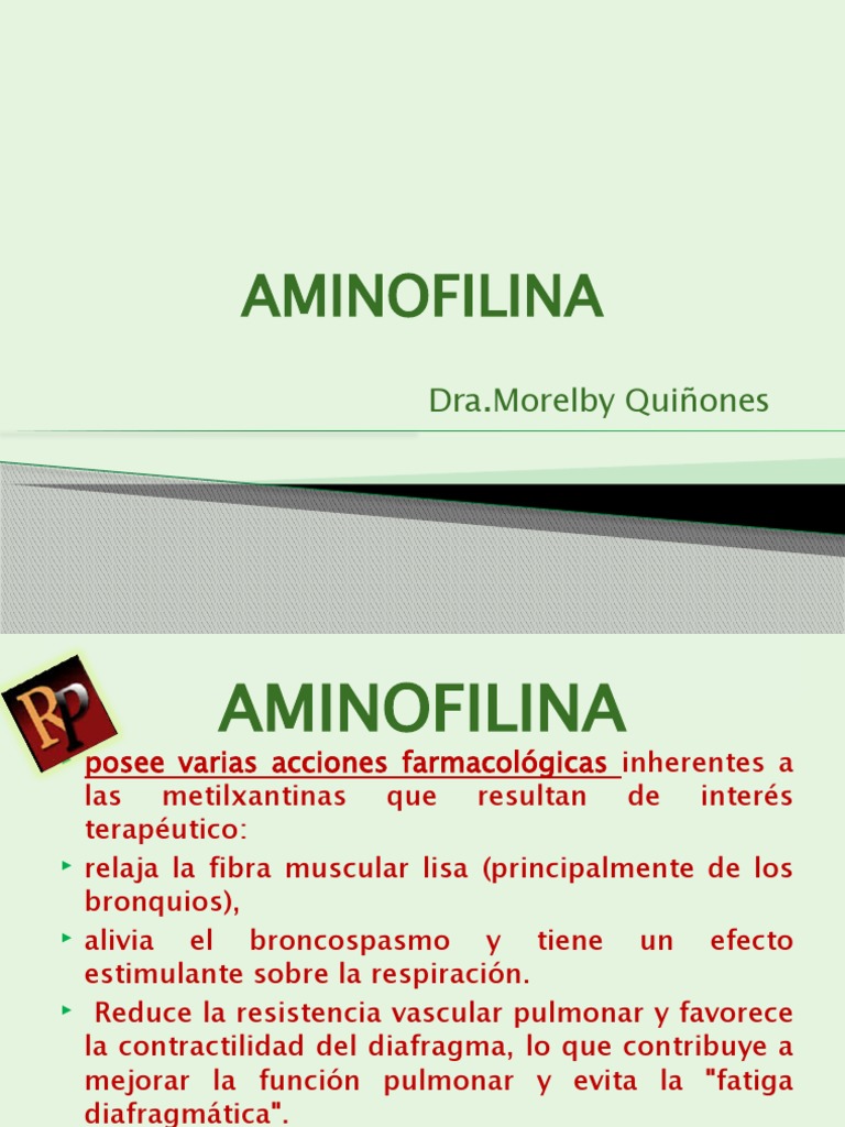 AMINOFILINA | PDF | Asma | Medicamentos con receta