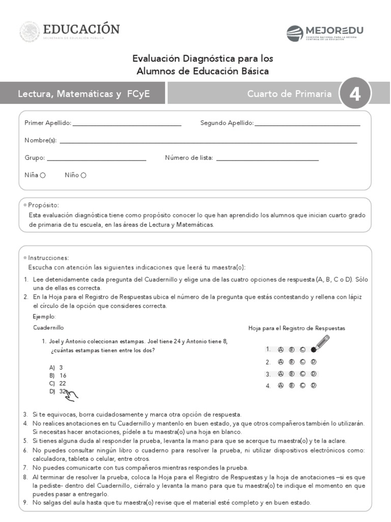 Evaluación Diagnóstica 4° Primaria | PDF | Exoplaneta | Astronomía